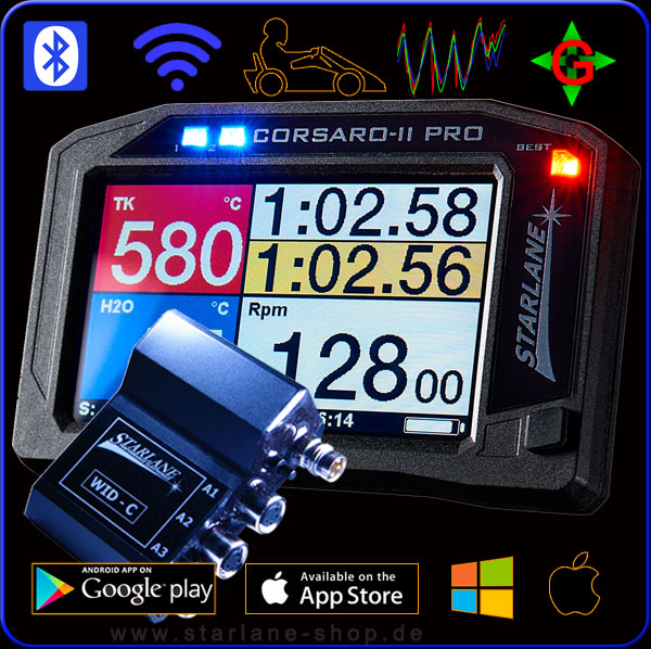 Kart Laptimer mit Datenlogger für die Rennstrecke.